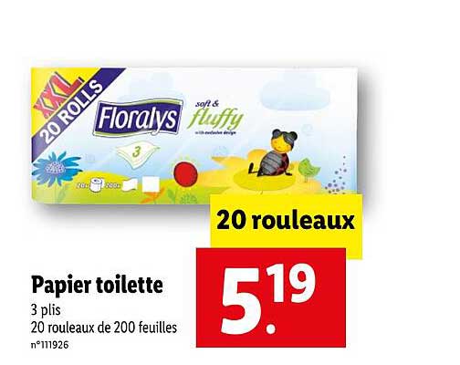 Promo Papier Toilette Floralys chez Lidl - iCatalogue.fr