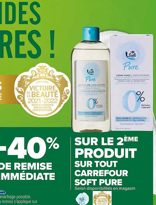 Promo Carrefour Soft Pure chez Carrefour - iCatalogue.fr