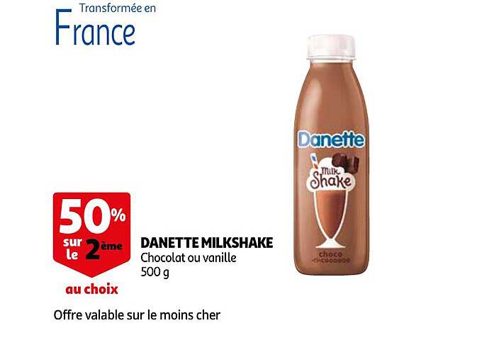 Promo Danette Milkshake chez Auchan Direct - iCatalogue.fr