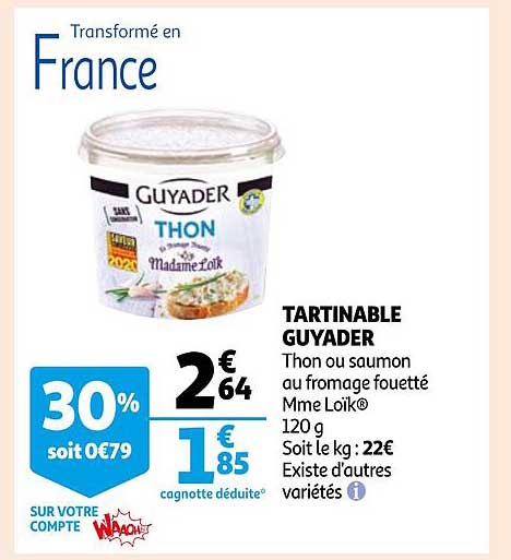 Promo Tartinable Guyader chez Auchan Direct - iCatalogue.fr