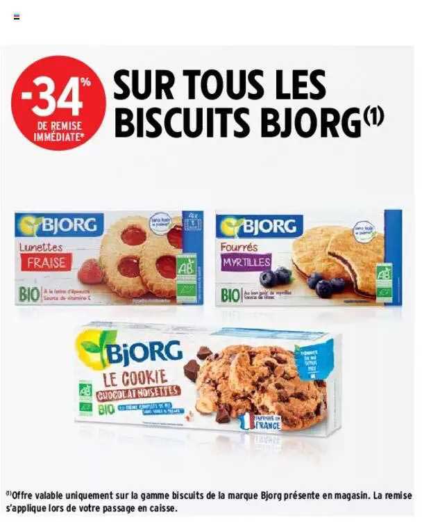 Promo Biscuits Bjorg chez Intermarché - iCatalogue.fr