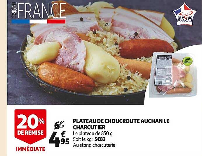 Promo Plateau De Choucroute Auchan Le Charcutier chez Auchan ...
