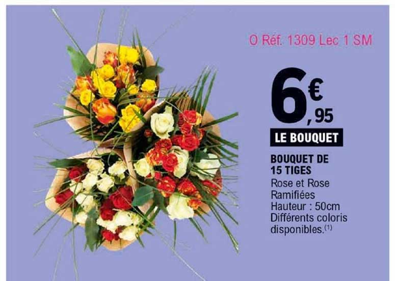 Promo Bouquet De 15 Tiges chez E.Leclerc - iCatalogue.fr