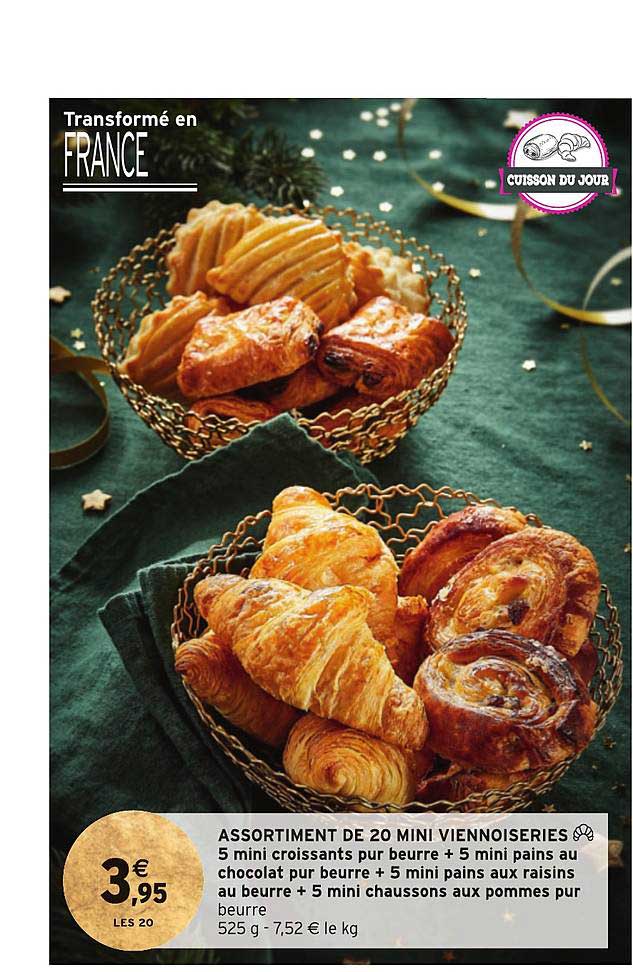 Offre Assortiment De 20 Mini Viennoiseries chez Intermarche Hyper