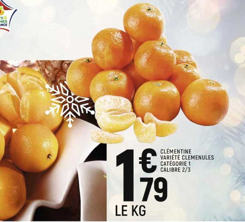 Offre Clémentine Variété Clemenules Catégorie 1 chez Spar