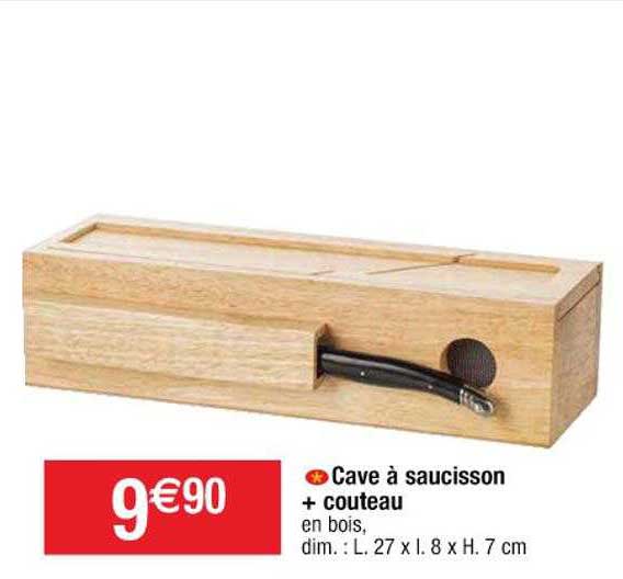 Promo Cave à Saucisson + Couteau chez Cora - iCatalogue.fr