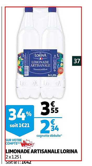 Promo Limonade Artisanale Lorina chez Auchan - iCatalogue.fr