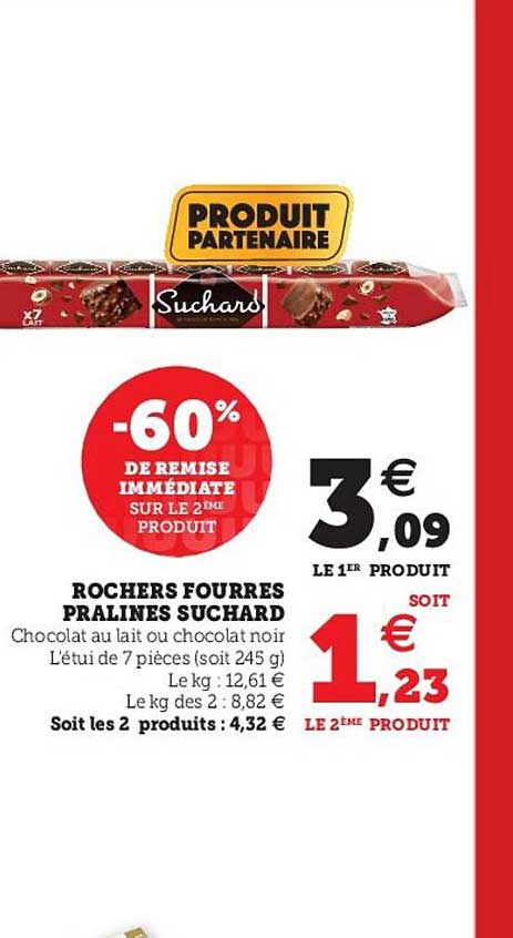 Promo Rochers Fourrés Pralinés Suchard chez U Express - iCatalogue.fr