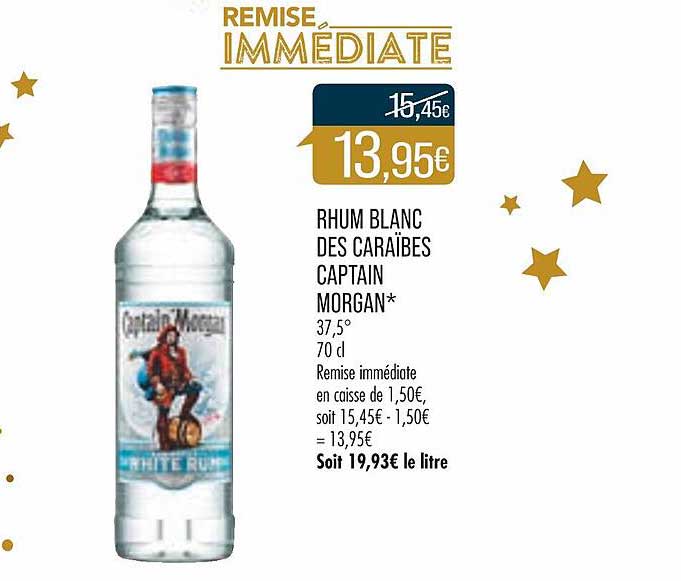Promo Rhum Blanc Des Caraïbes Captain Morgan chez Match - iCatalogue.fr