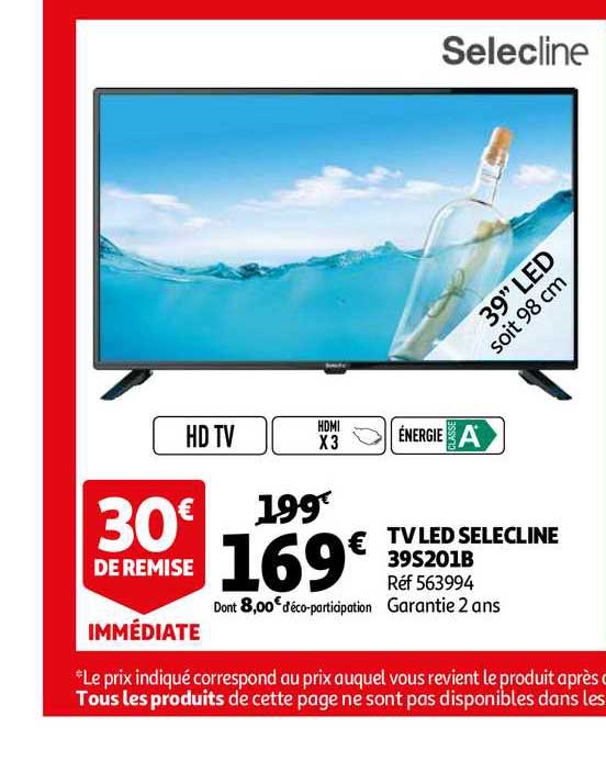 Promo Tv Led Selecline chez Auchan Direct - iCatalogue.fr
