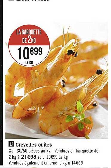 Promo Crevettes Cuites chez Casino Supermarchés - iCatalogue.fr