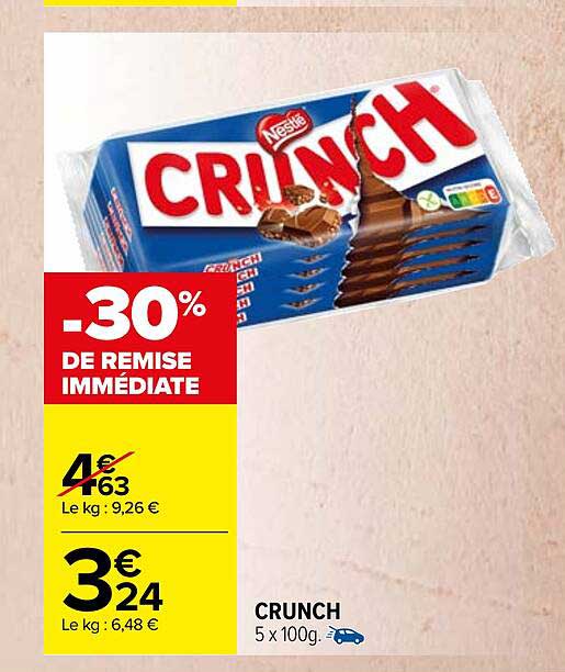 Promo Crunch Nestlé chez Carrefour - iCatalogue.fr