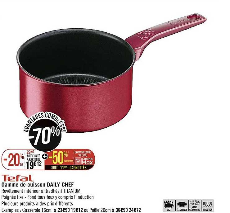Promo Gamme De Cuisson Daily Chef Tefal chez Géant Casino - iCatalogue.fr