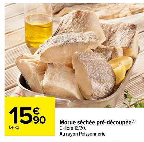 Promo Morue Séchée Pré-découpée chez Carrefour - iCatalogue.fr