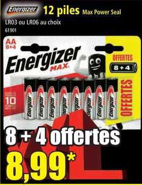 Promo 12 Piles Max Power Seal Energizer chez Norma - iCatalogue.fr