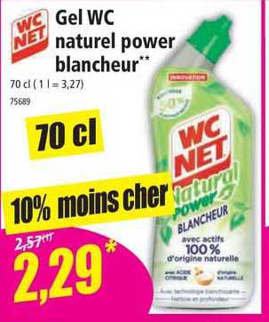 Promo Gel Wc Naturel Power Blancheur Wc Net chez Norma - iCatalogue.fr