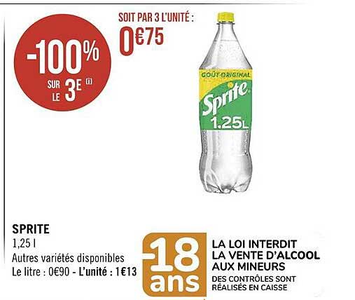 Offre Sprite chez Casino Supermarches