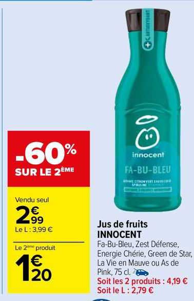Promo Jus De Fruits Innocent chez Carrefour Market - iCatalogue.fr