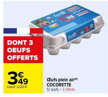 Promo œufs Plein Air Cocorette chez Carrefour - iCatalogue.fr