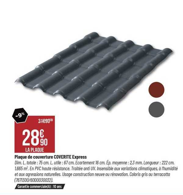 Promo Plaque De Couverture Coverite Express chez Bricorama - iCatalogue.fr
