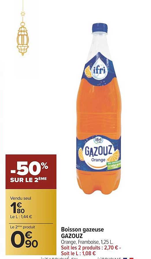 Promo Boisson Gazeuse Gazouz chez Carrefour - iCatalogue.fr