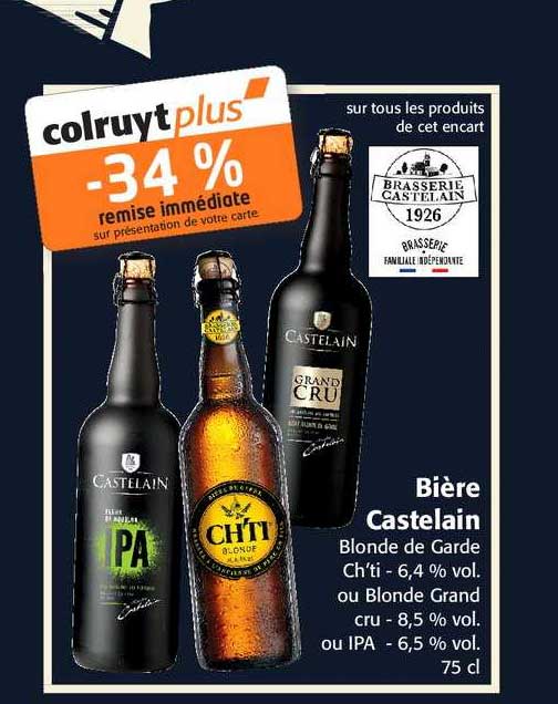 Promo Bière Castelain chez Colruyt - iCatalogue.fr