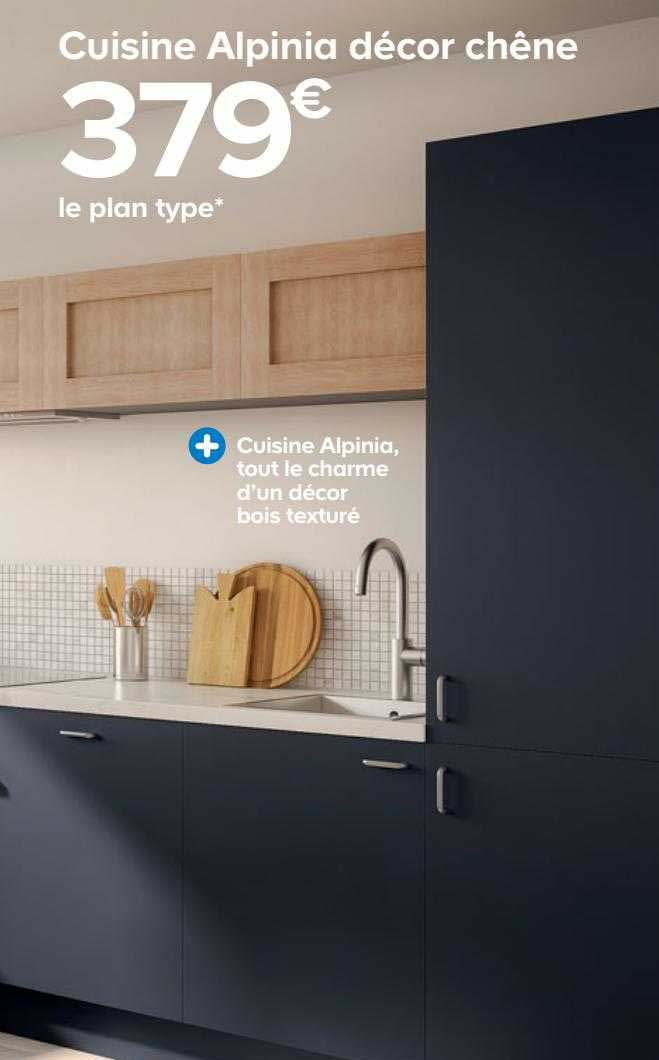 Promo Cuisine Alpinia Décor Chêne chez Castorama - iCatalogue.fr