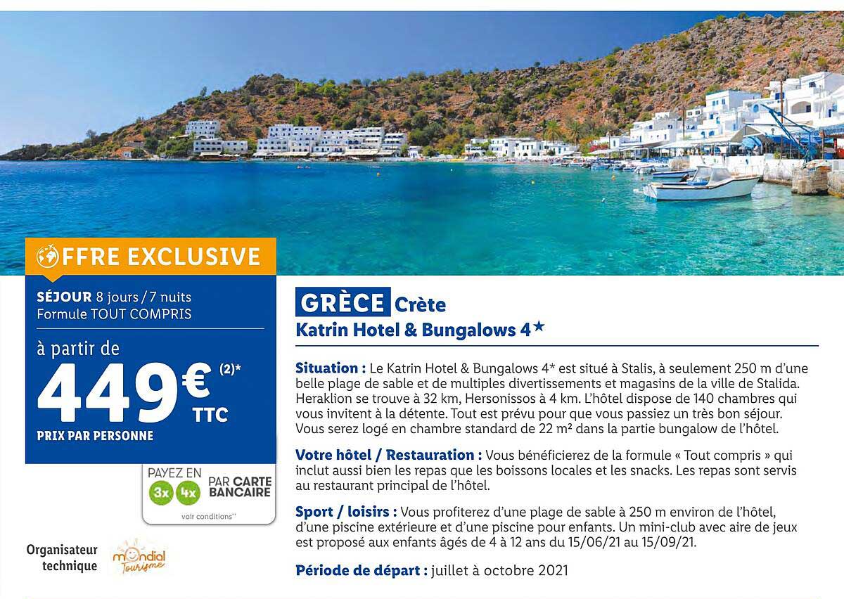 Promo Grèce Crète chez Lidl - iCatalogue.fr