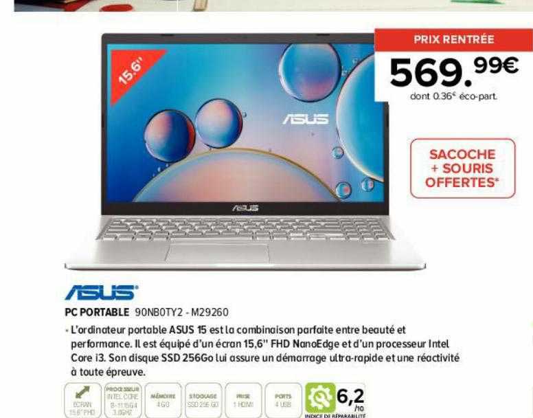 Promo Pc Portable Asus chez Gitem - iCatalogue.fr