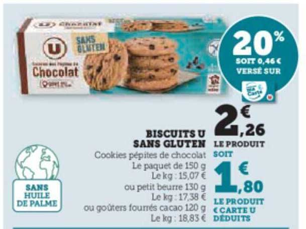 Promo Biscuits U Sans Gluten chez Super U - iCatalogue.fr