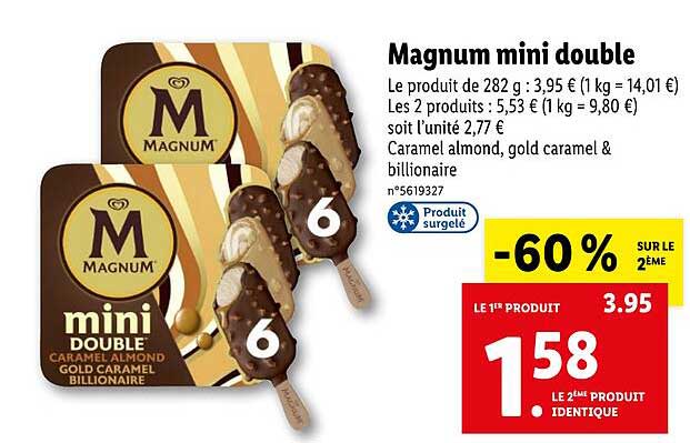Promo Magnum Mini Double chez Lidl - iCatalogue.fr