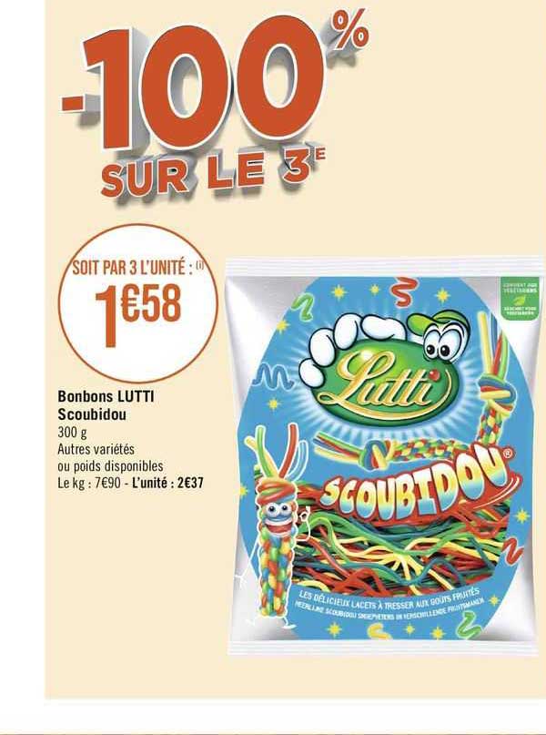 Promo Bonbons Lutti Scoubidou chez Géant Casino - iCatalogue.fr