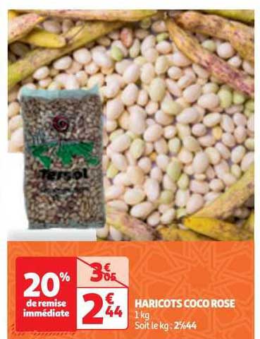 Promo Haricots Coco Rose chez Auchan - iCatalogue.fr