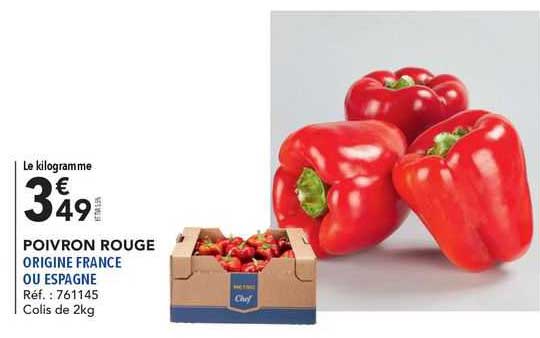 Promo Poivron Rouge chez METRO - iCatalogue.fr