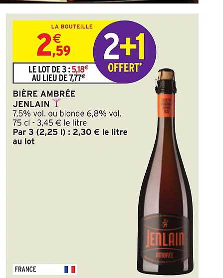 Promo Bière Ambrée Jenlain chez Intermarché - iCatalogue.fr