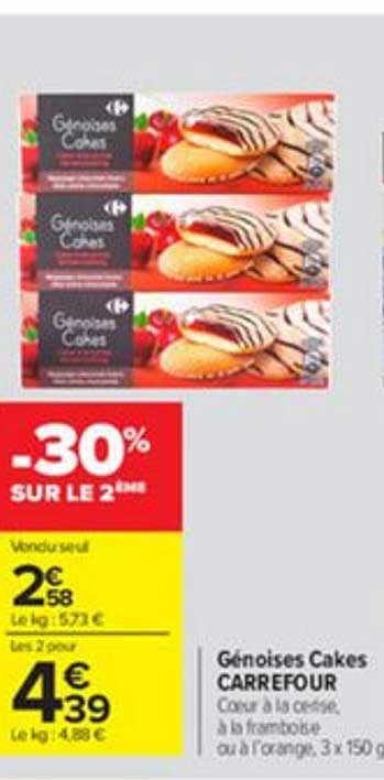 Promo Génoises Cakes Carrefour -30% Sur Le 2ème chez Carrefour ...