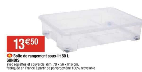 Promo Boîte De Rangement Sous-lit Sundis chez Cora - iCatalogue.fr