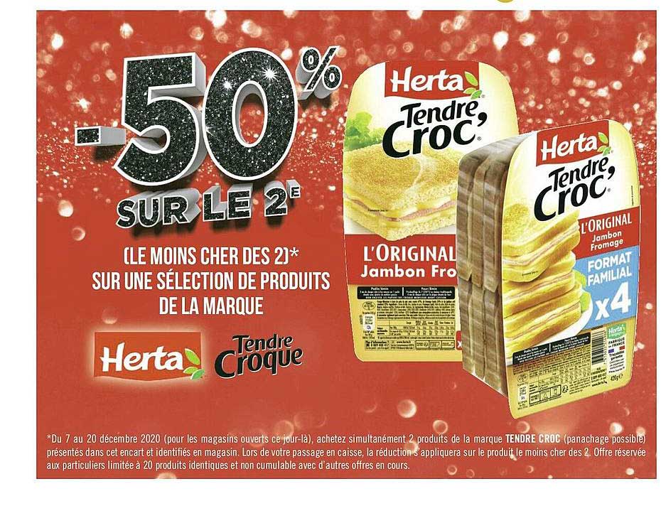 Promo Produits De La Marque Herta Tendre Croc' chez Géant Casino ...