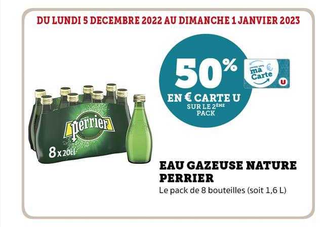 Promo Eau Gazeuse Nature Perrier chez Super U - iCatalogue.fr