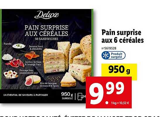 Promo Pain Surprise Aux 6 Céréales Deluxe chez Lidl - iCatalogue.fr