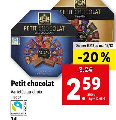 Promo Petit Chocolat chez Lidl - iCatalogue.fr