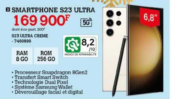 Promo Smartphone S23 Ultra chez Darty - iCatalogue.fr