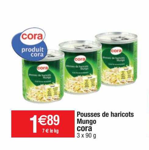 Promo Pousses De Haricots Mungo Cora chez Cora - iCatalogue.fr