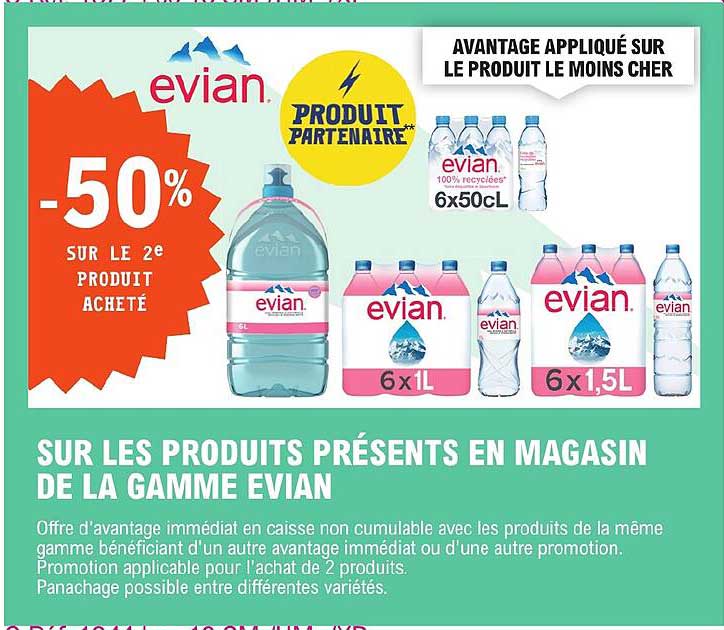 Promo La Gamme Evian chez E.Leclerc - iCatalogue.fr
