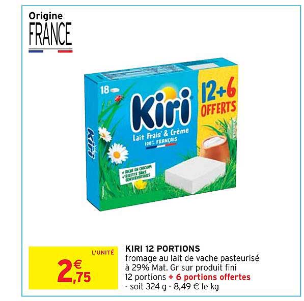 Promo Kiri 12 Portions chez Intermarché - iCatalogue.fr