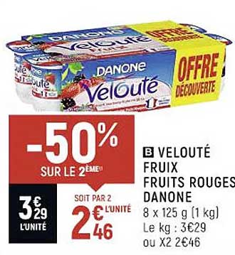 Promo Velouté Fruix Fruits Rouges Danone chez Spar - iCatalogue.fr