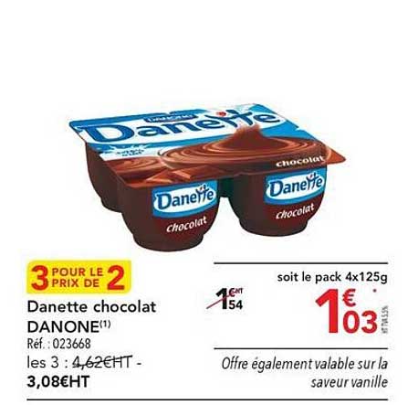 Promo Danette Chocolat Danone chez METRO - iCatalogue.fr