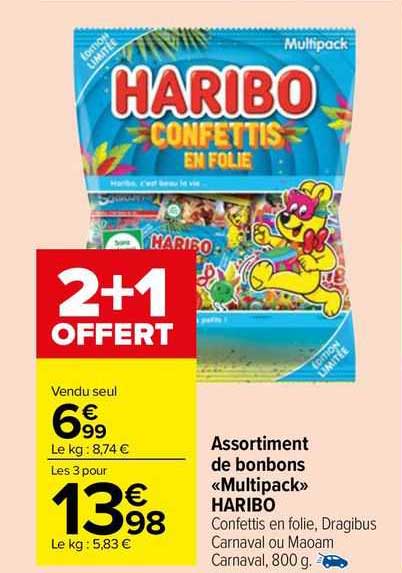 Promo Assortiment De Bonbons «multipack» Haribo chez Carrefour Market ...
