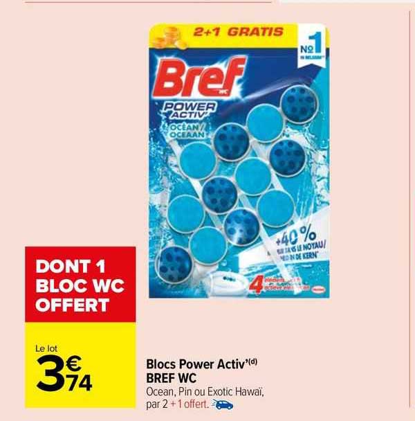 Promo Blocs Power Activ Bref Wc chez Carrefour Market - iCatalogue.fr