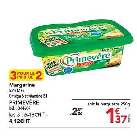 Promo Margarine Primevère chez METRO - iCatalogue.fr